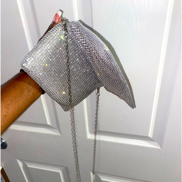 Bags | This Is A Mini Prom Purse Its A Silver Sparkly Purse | Poshmark